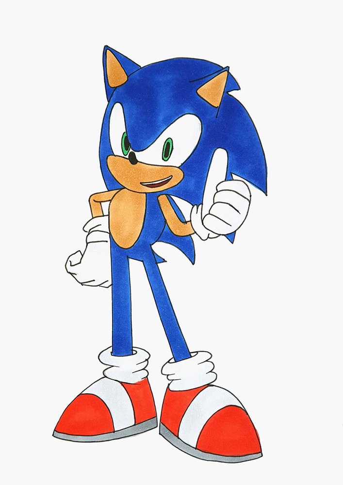 How To Draw Sonic The Hedgehog Simple Step By Step Tutorial 4063